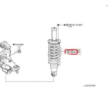 2013 - 2011 Infiniti QX56 Front Left Shock Absorber E61011LA7B