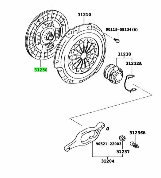 Clutch Disc Toyota Coaster 2010 - 2017 3125060500