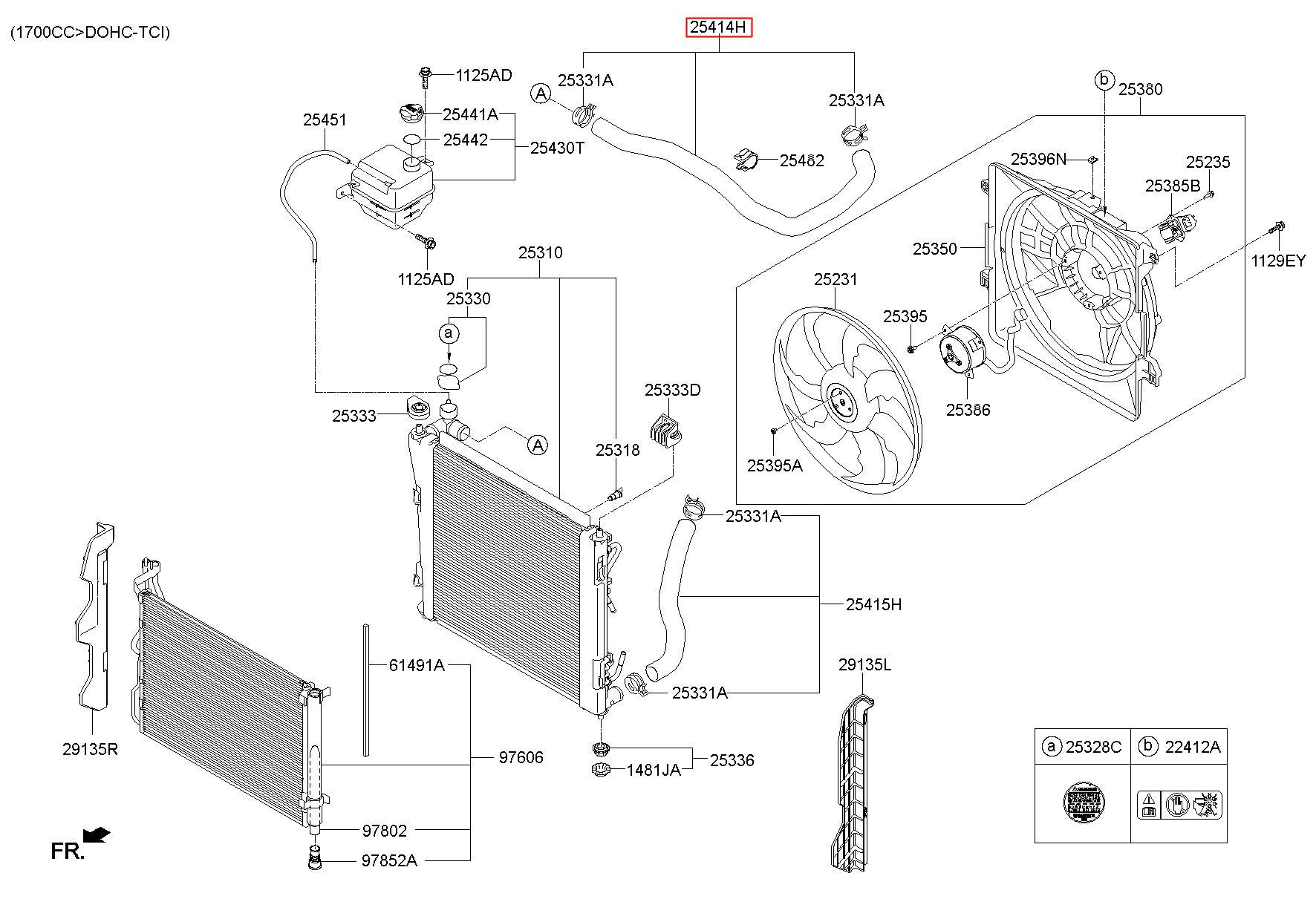Upper Radiator Hose Kia Rondo 2016 - 2018 25414A4200