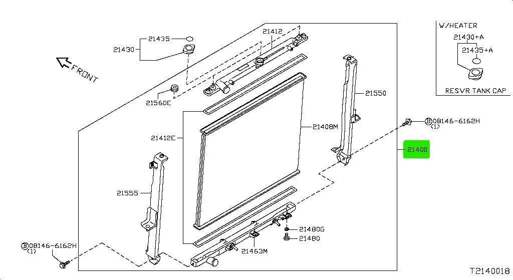 Nissan Navara NP300 Car Radiator 2006 - 2012 21460-EB70A-JRD