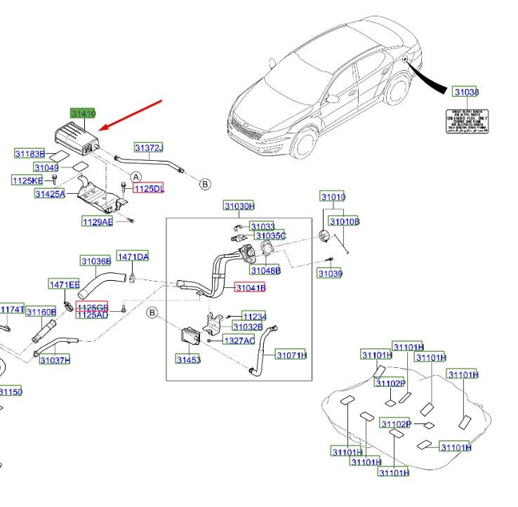 CANISTER ASSY Kia Optima 2013 - 2015