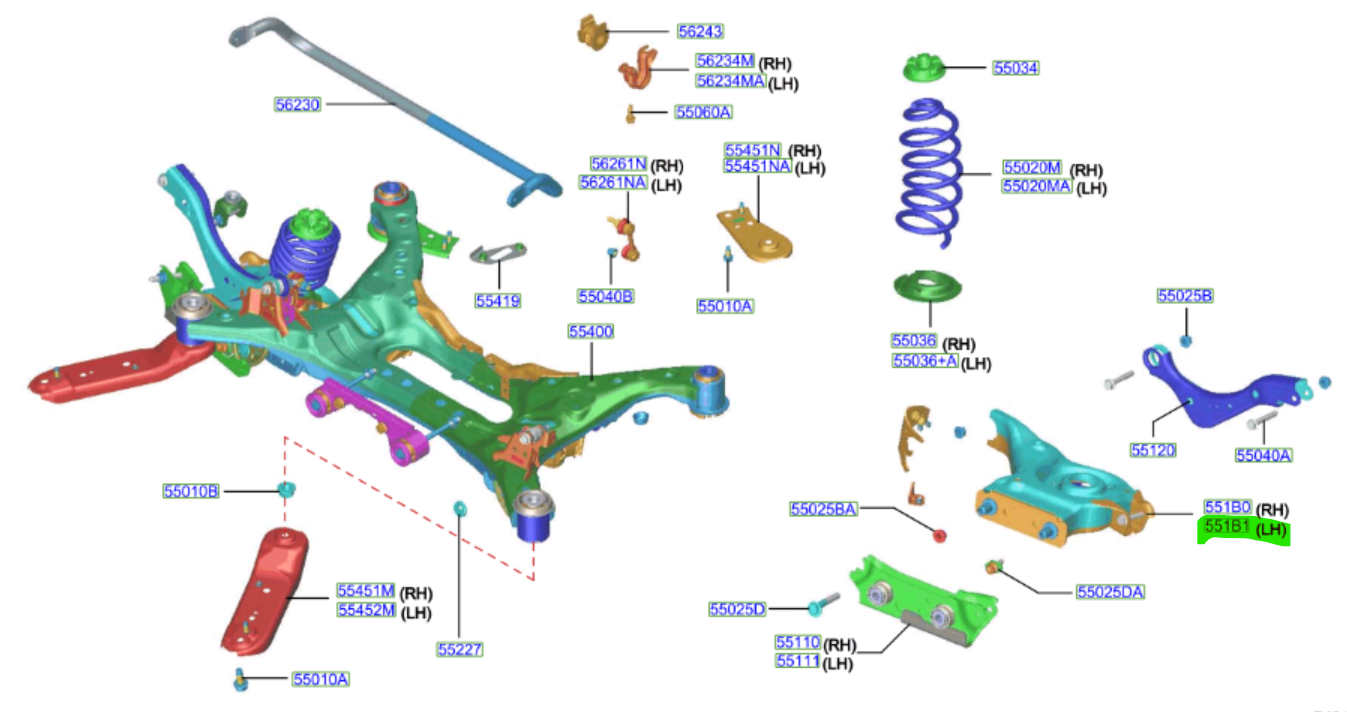 LINK COMPL - UPPER, REAR SUSPENSION Nissan Altima 2019 - 2022