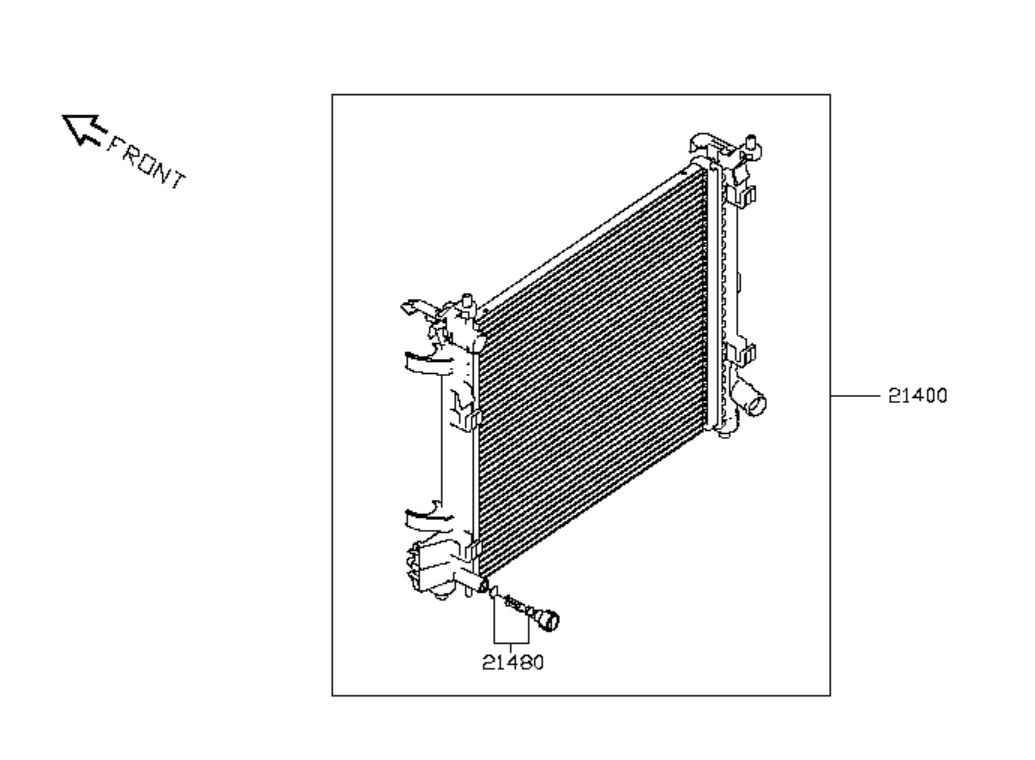 RADIATOR ASSY Nissan Sunny 2013 - 2022 NP-21460-3AU1B
