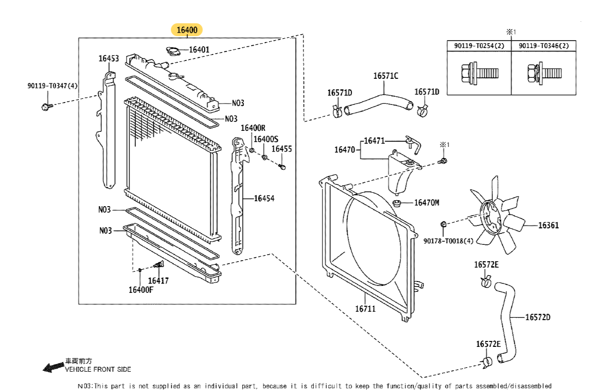 Toyota Innova Radiator 2006 - 2016 TOYOTA INNOVA RADIATOR 2006 - 2016