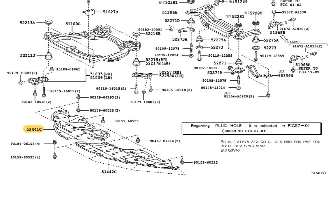 COVER ENGINE UNDER RH Toyota Camry 2007 - 2011