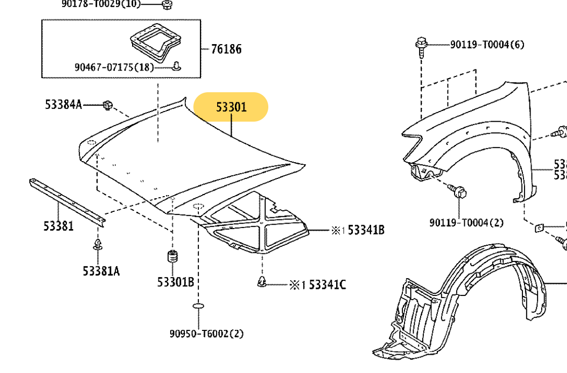 Toyota Hilux Hood 2012 - 2014