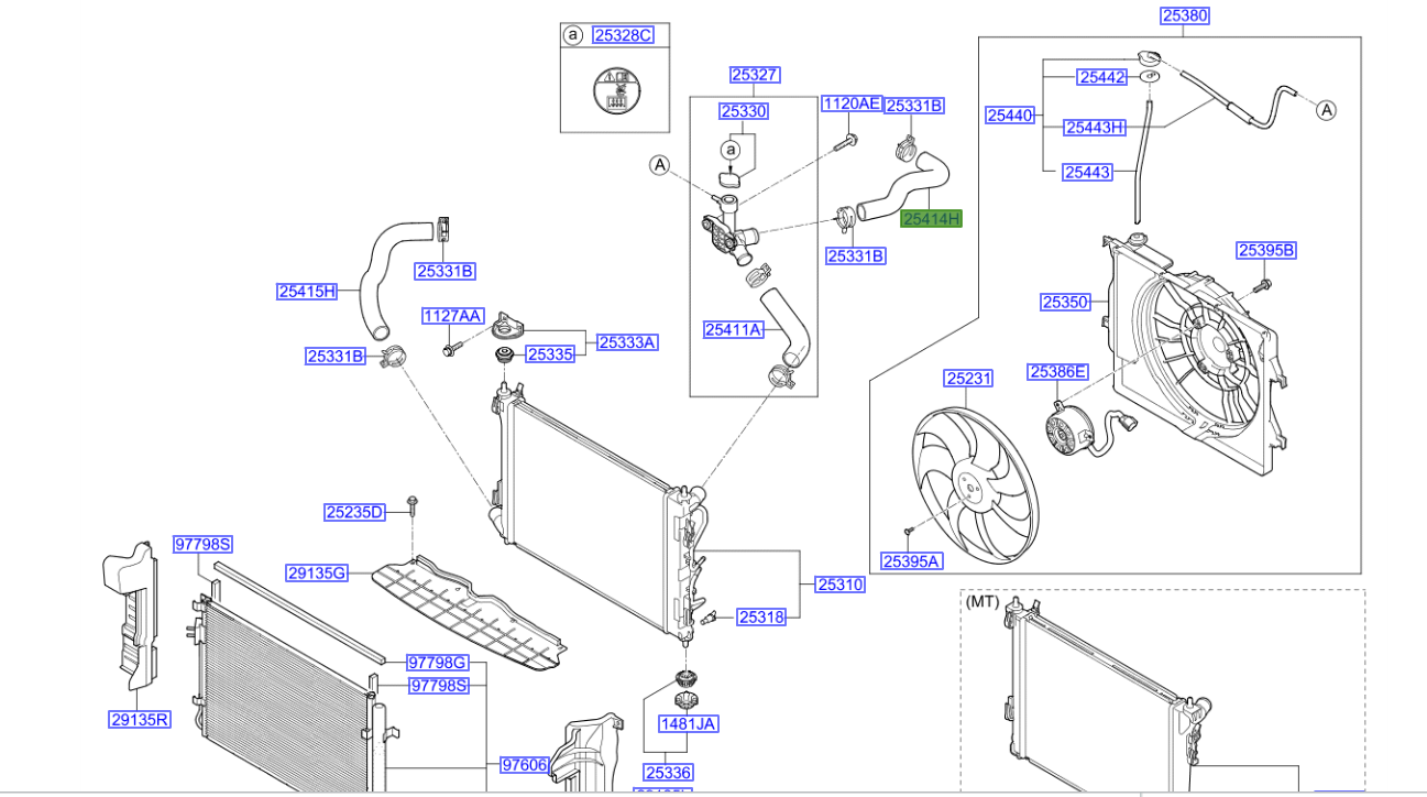Upper Radiator Hose Kia Pegas 2018