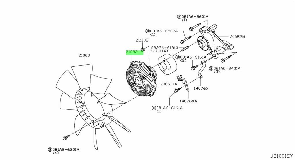 COUPLING ASSY-FAN Nissan Patrol 2010 - 2022 21082-5X23A