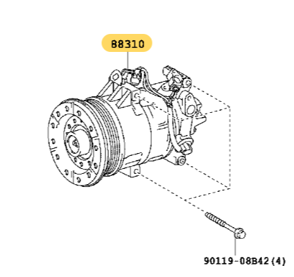 Toyota Yaris AC COMPRESSOR 2006 - 2013 DN-8831052494