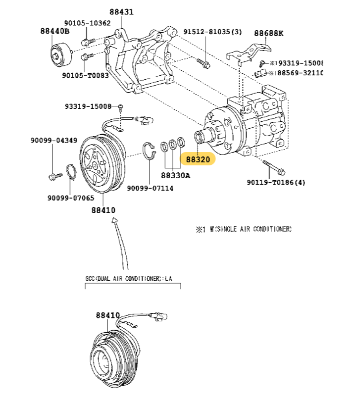 Ac Compressor Toyota Hilux 2006 - 2015 883200K380-102