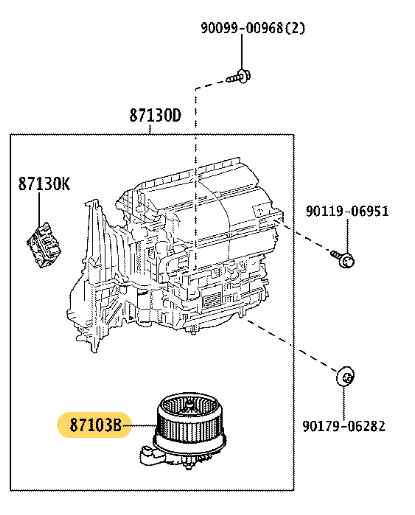مروحة ثلاجة مكيف تويوتا كامري 2018 - 2022 8710333160