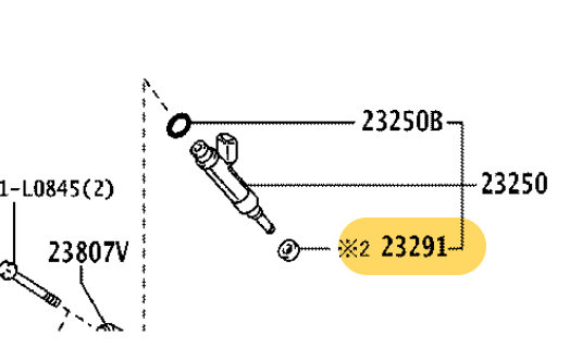 Insulator Injector Vibration Sequoia 2009 - 2017