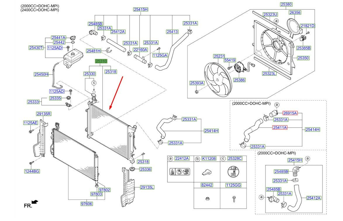 RADIATOR ASSY Kia Optima 2016 - 2020 25310-D4100-DW