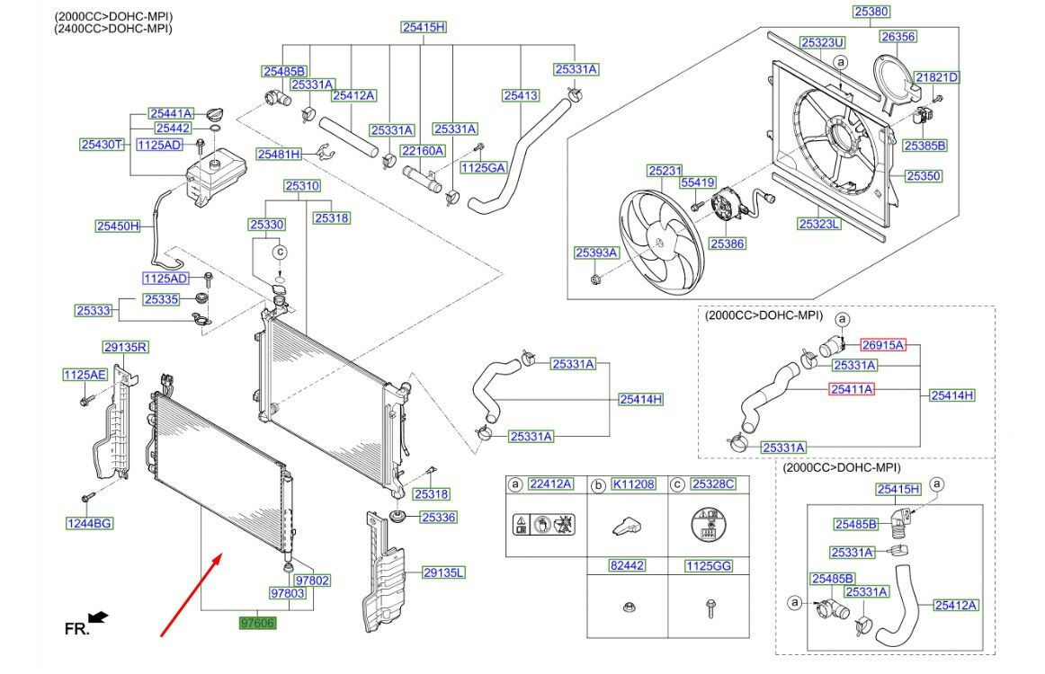 CONDENSER ASSY - COOLER Kia Optima 2016 - 2020 97606-D4000K