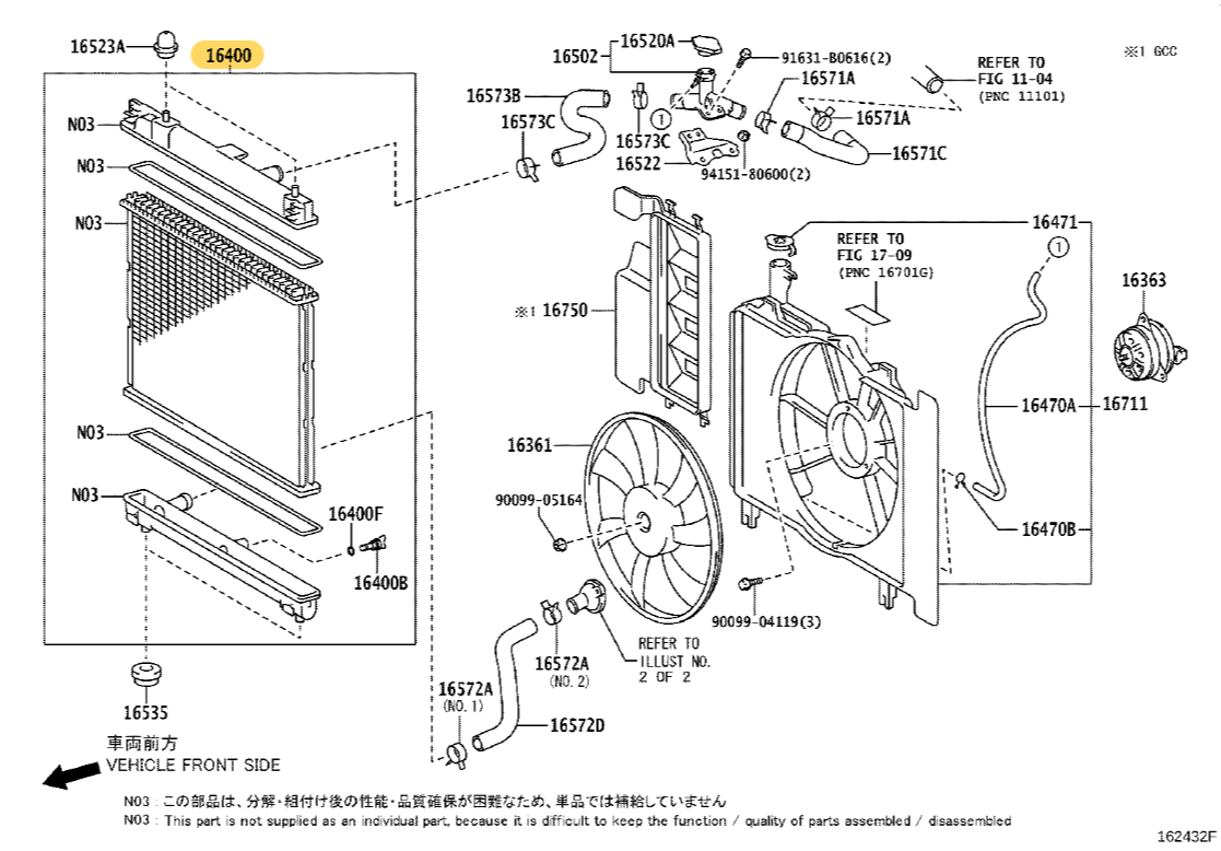 Toyota Yaris Radiator 2006 - 2014 1640021260-DENSO