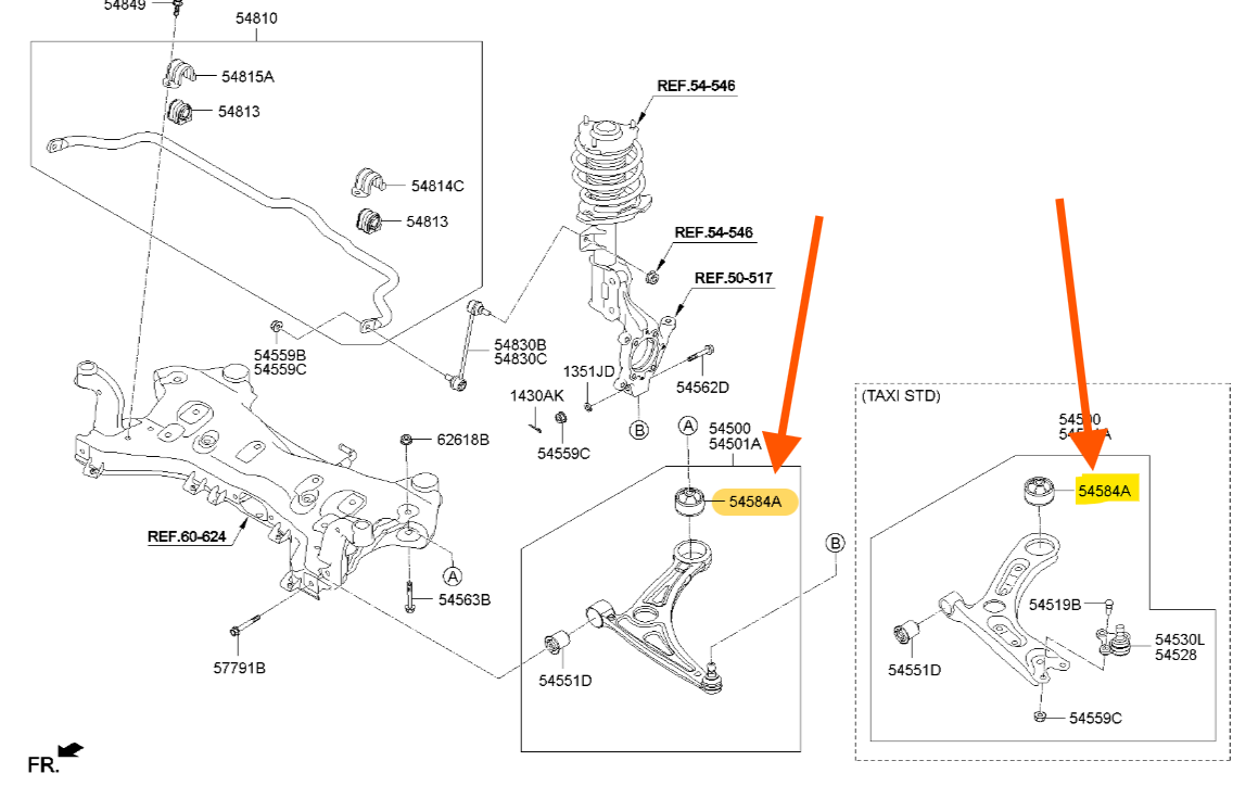 Bush-Fr Lwr Arm(G) Hyundai Sonata 2018 - 2019 54584C1000-TRIO
