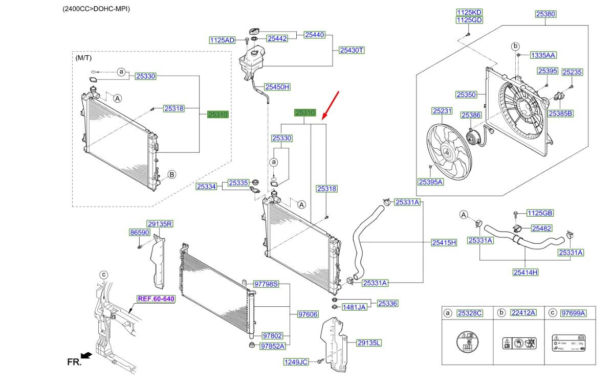 RADIATOR ASSY Kia Optima 2011 - 2015 25310-3R500-HCC