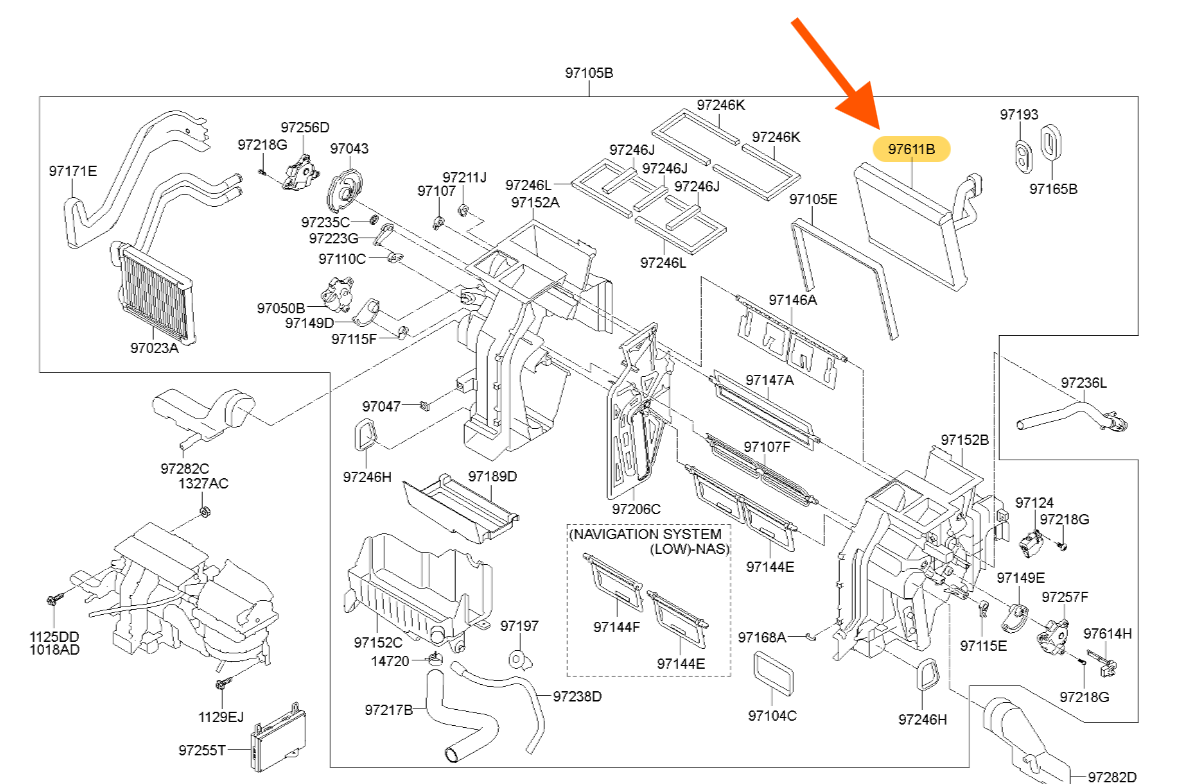 Core & Seal Assy-Evaporator Hyundai Sonata 2011 - 2015 97140-2T000-HCC
