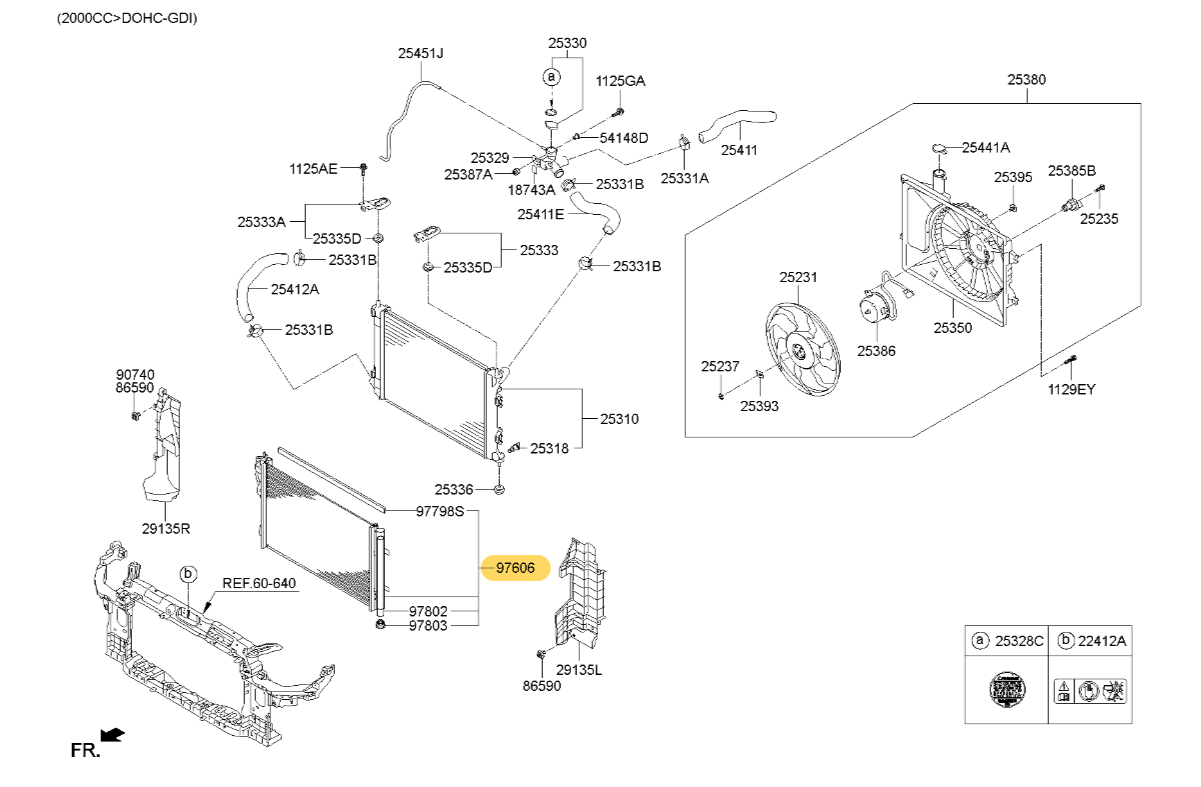 Condenser Assy-Cooler Hyundai Elantra 2014 - 2015 97606-3X600-K