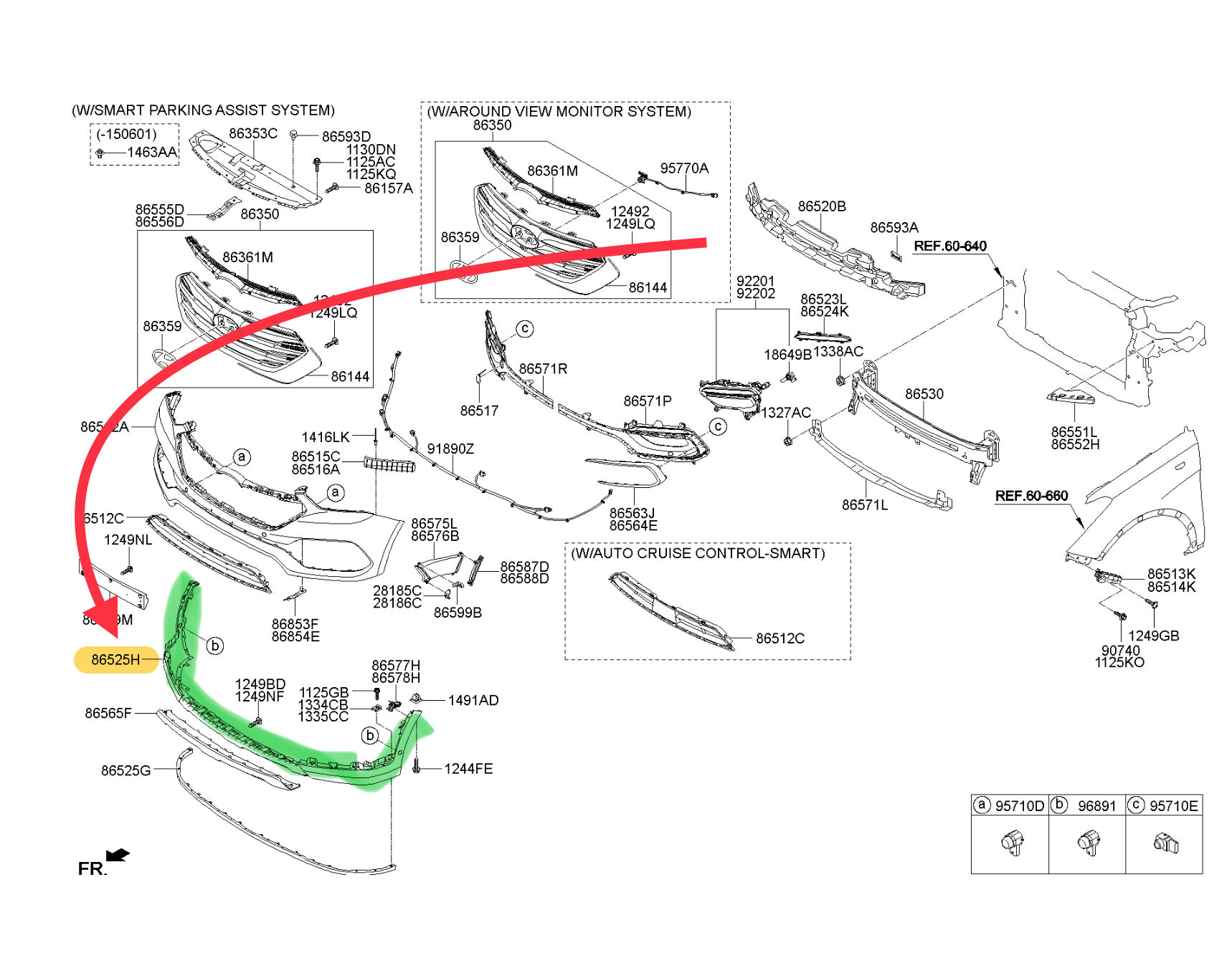 صدام امامي تحت هونداي سنتافي 2016 - 2018 865122WAA0