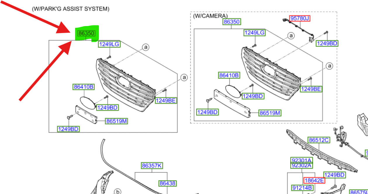 Grille Assy-Radiator Hyundai Azera 2018 - 2020 86350G8180
