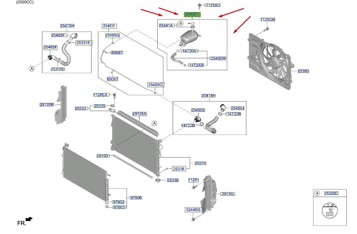 TANK ASSY - RESERVOIR Kia K5 2021 - 2023 25430L1200