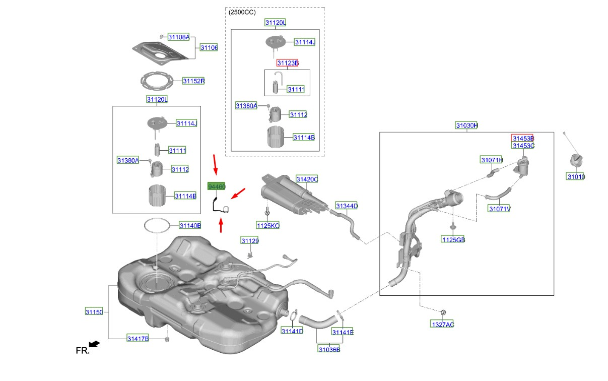 SENDER ASSY - FUEL PUMP Kia K5 2021 - 2023 94460L1000